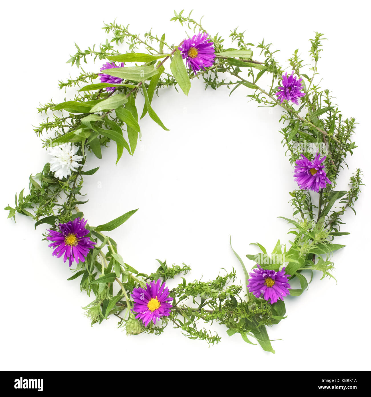 Cadre rond avec feuille Banque de photographies et d’images à haute ...