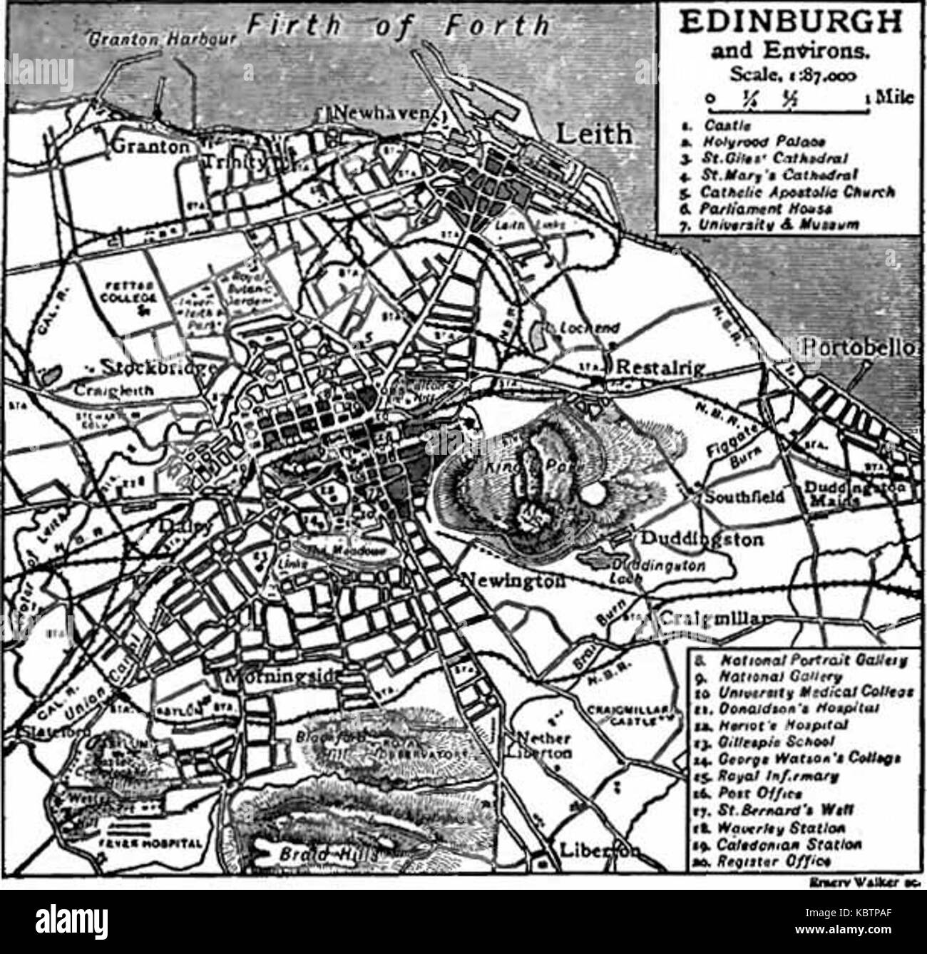 Carte Édimbourg Britannica Photo Stock - Alamy