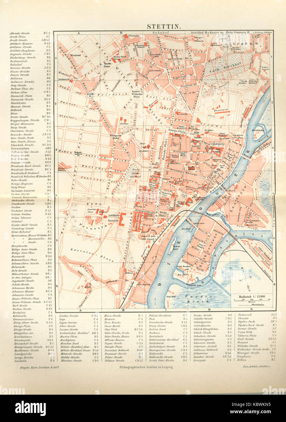 Carte Ancienne De Stettin Banque d'image et photos - Alamy