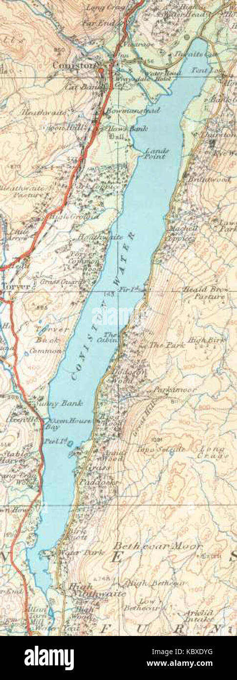 Carte de coniston Banque de photographies et d’images à haute ...
