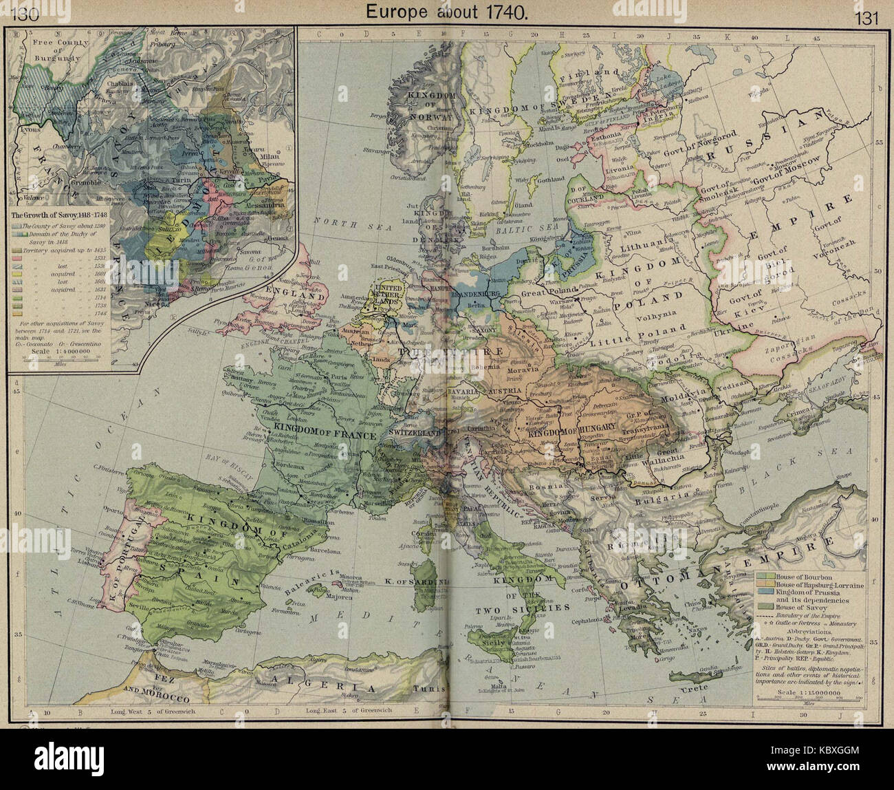 Europe map 1740 Banque de photographies et d’images à haute résolution ...