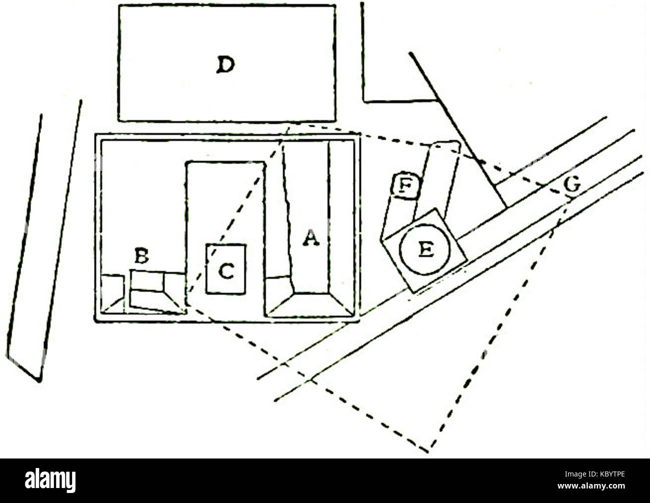 Plan of ancient rome avec les monuments Banque de photographies et d ...