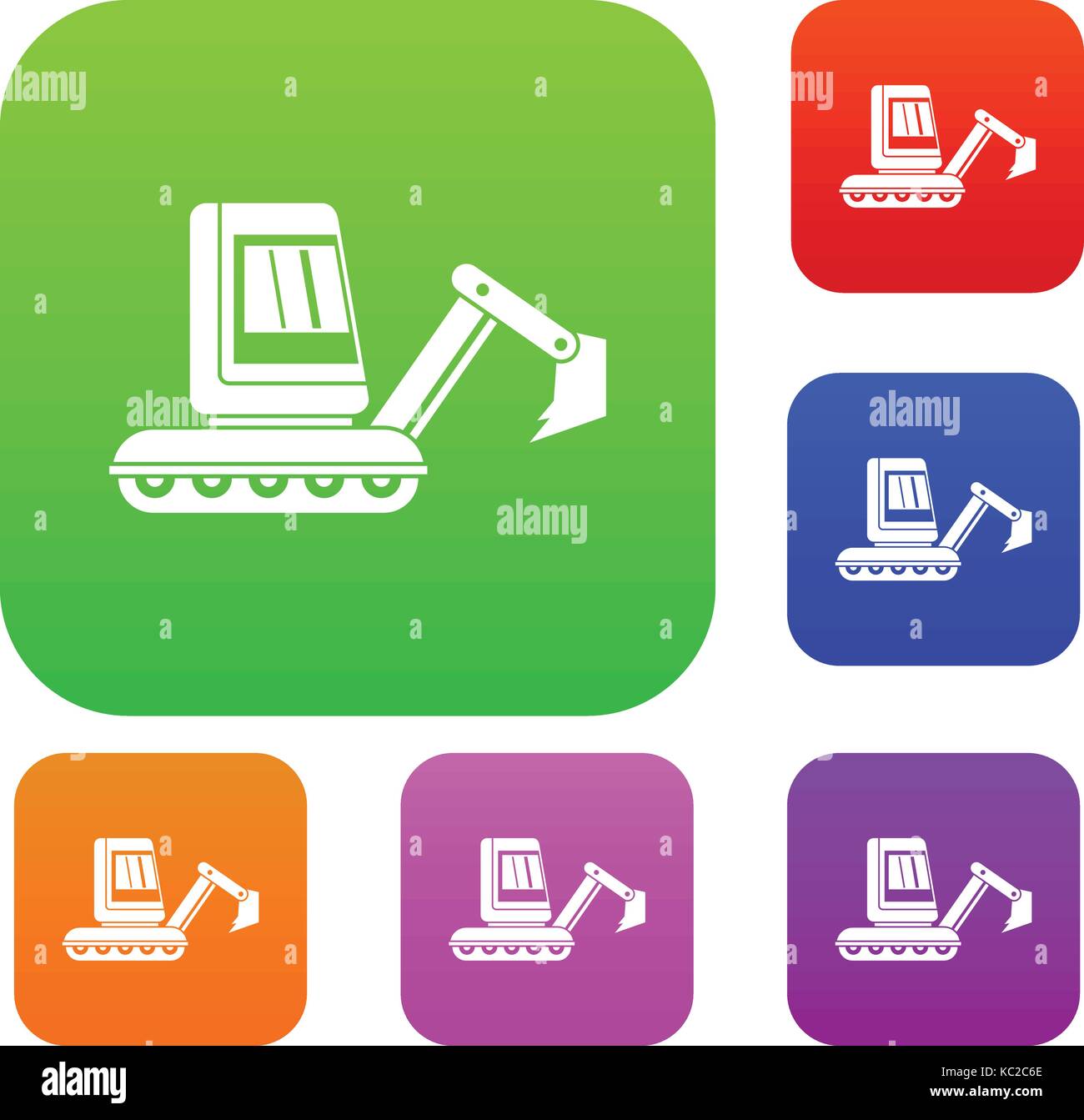 Mini pelle sur chenilles Banque d'images vectorielles - Alamy