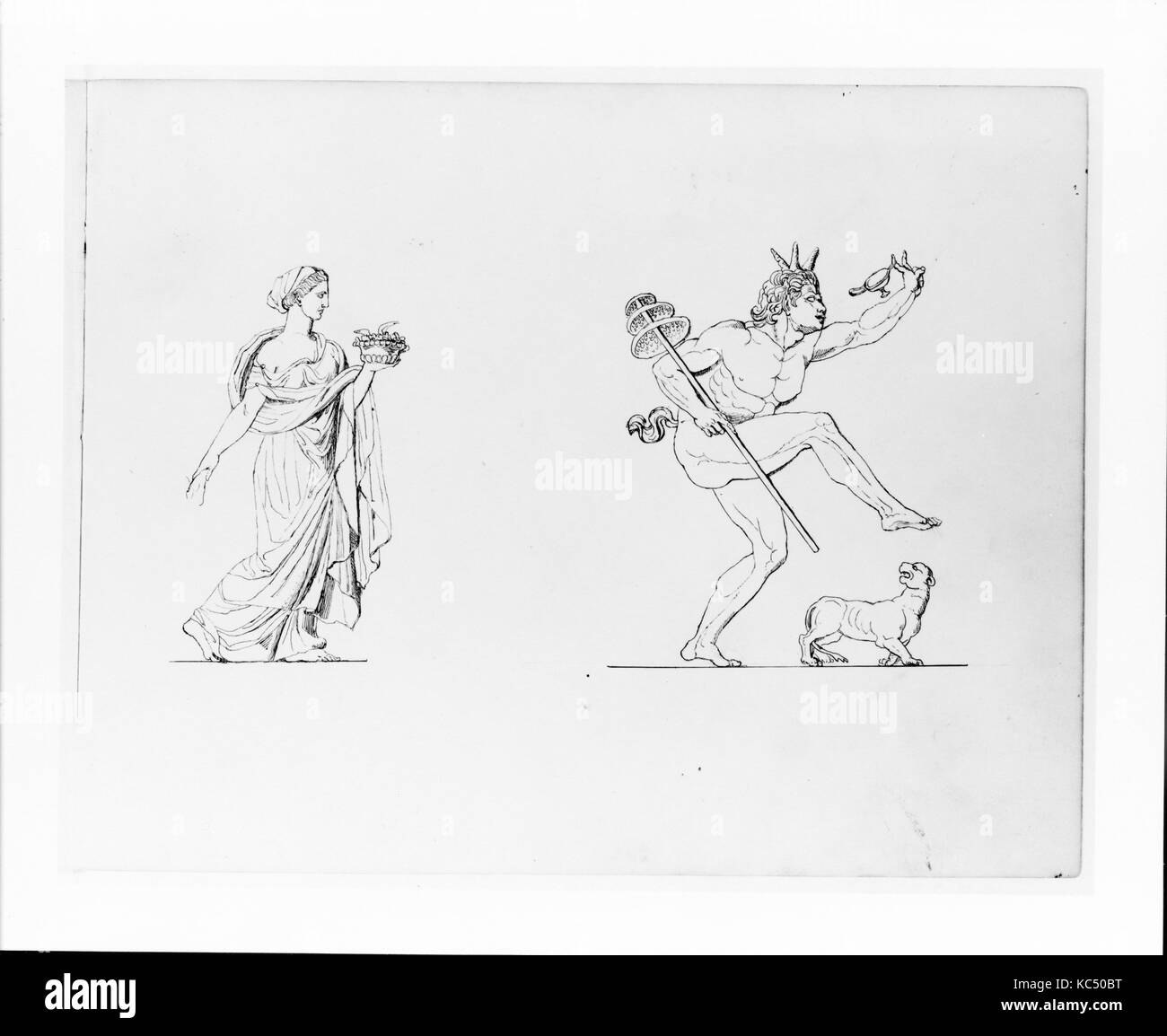 Femme satyre Banque d'images noir et blanc - Alamy