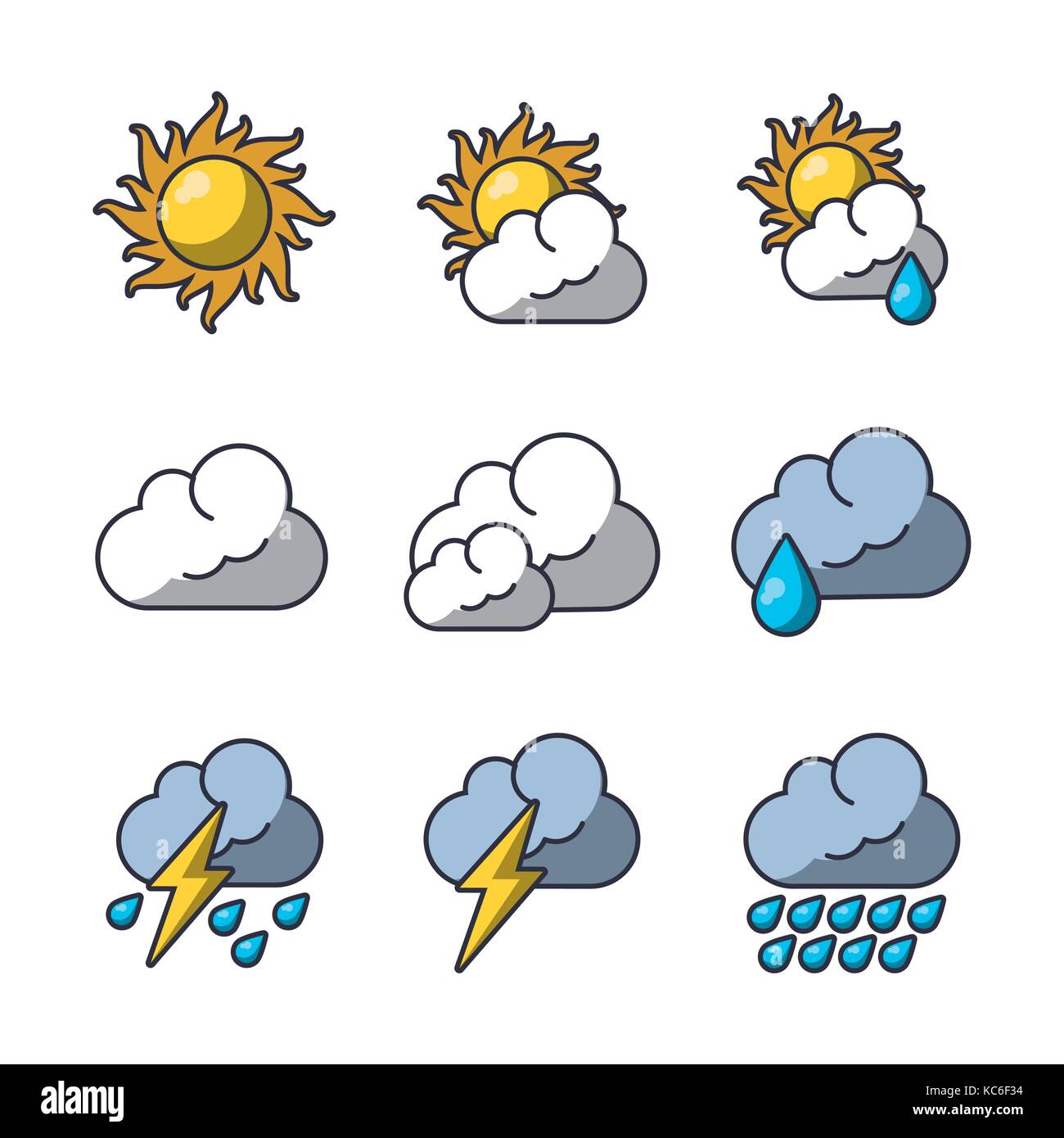 Icônes Météo Banque d'image et photos - Alamy