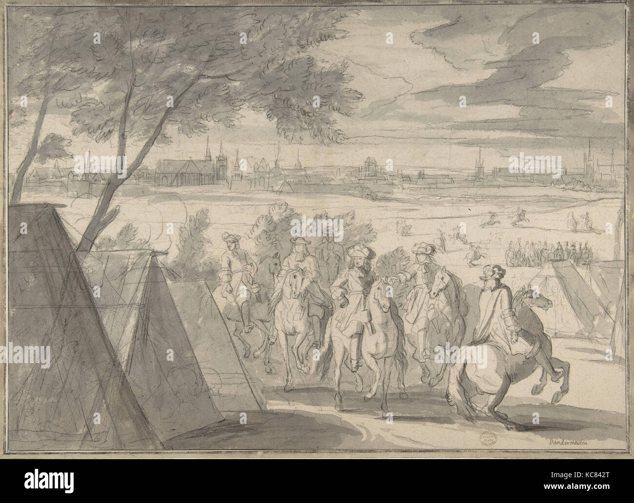 Louis XIV au Siège de Douai, vu depuis le sud-est (1-6 juillet, 1667 ...