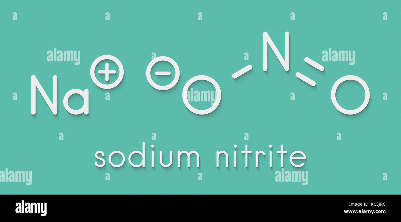Nitrite de sodium, nitrite. structure chimique sont utilisés dans le ...
