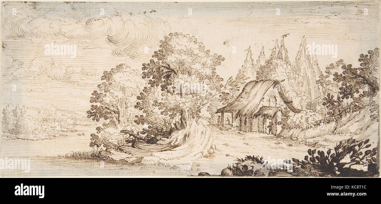 Paysage avec Chaumière, à la manière de Jacques Callot, début du 17e siècle Photo Stock - Alamy