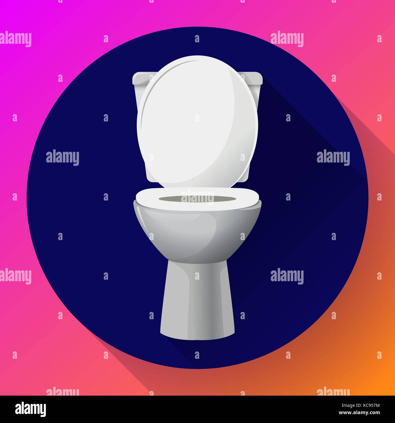 Céramique blanche cuvette vecteur icône. toilettes modernes dans un ...