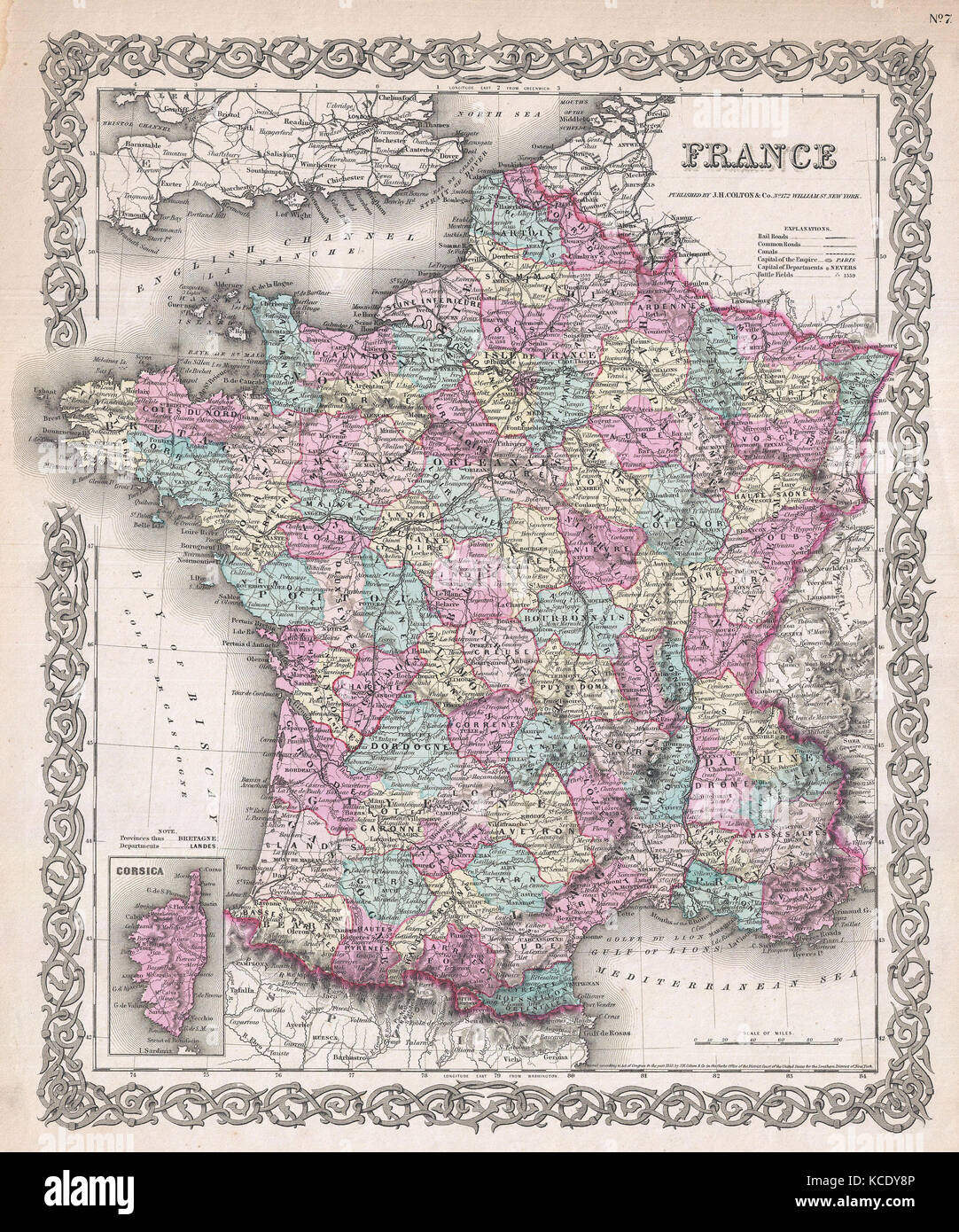 France map historic Banque de photographies et d’images à haute ...