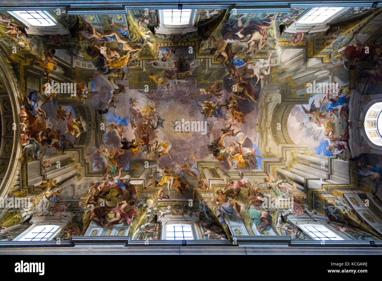 Trompe-l'oeil fresque au plafond par Andrea Pozzo, église de Sant ...