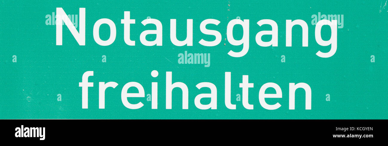 Notausgang freihalten Banque de photographies et d’images à haute ...
