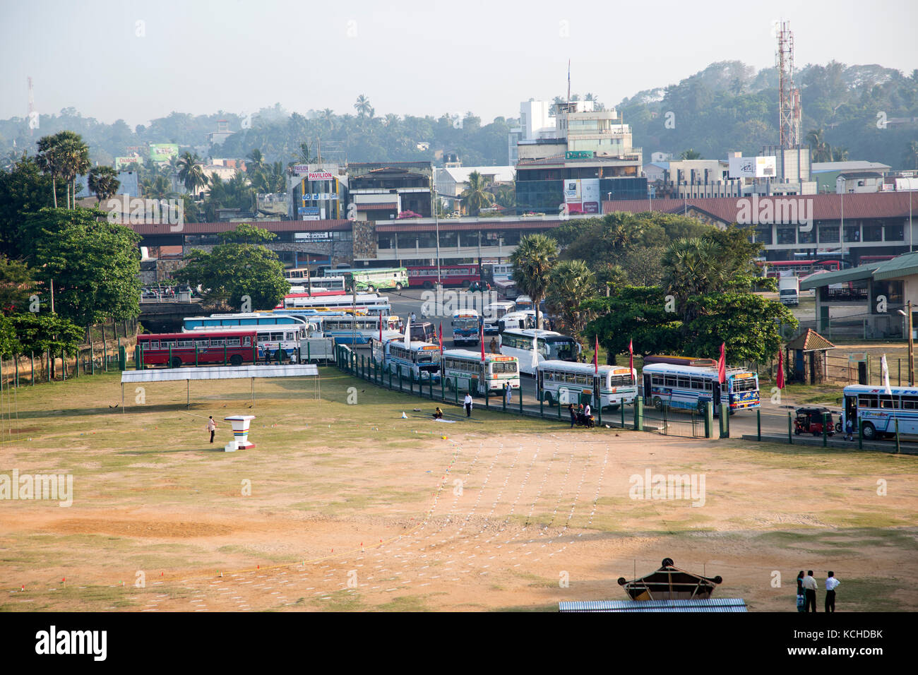 Gare de bus en centre-ville de Galle, au Sri Lanka, en Asie du sud à ...