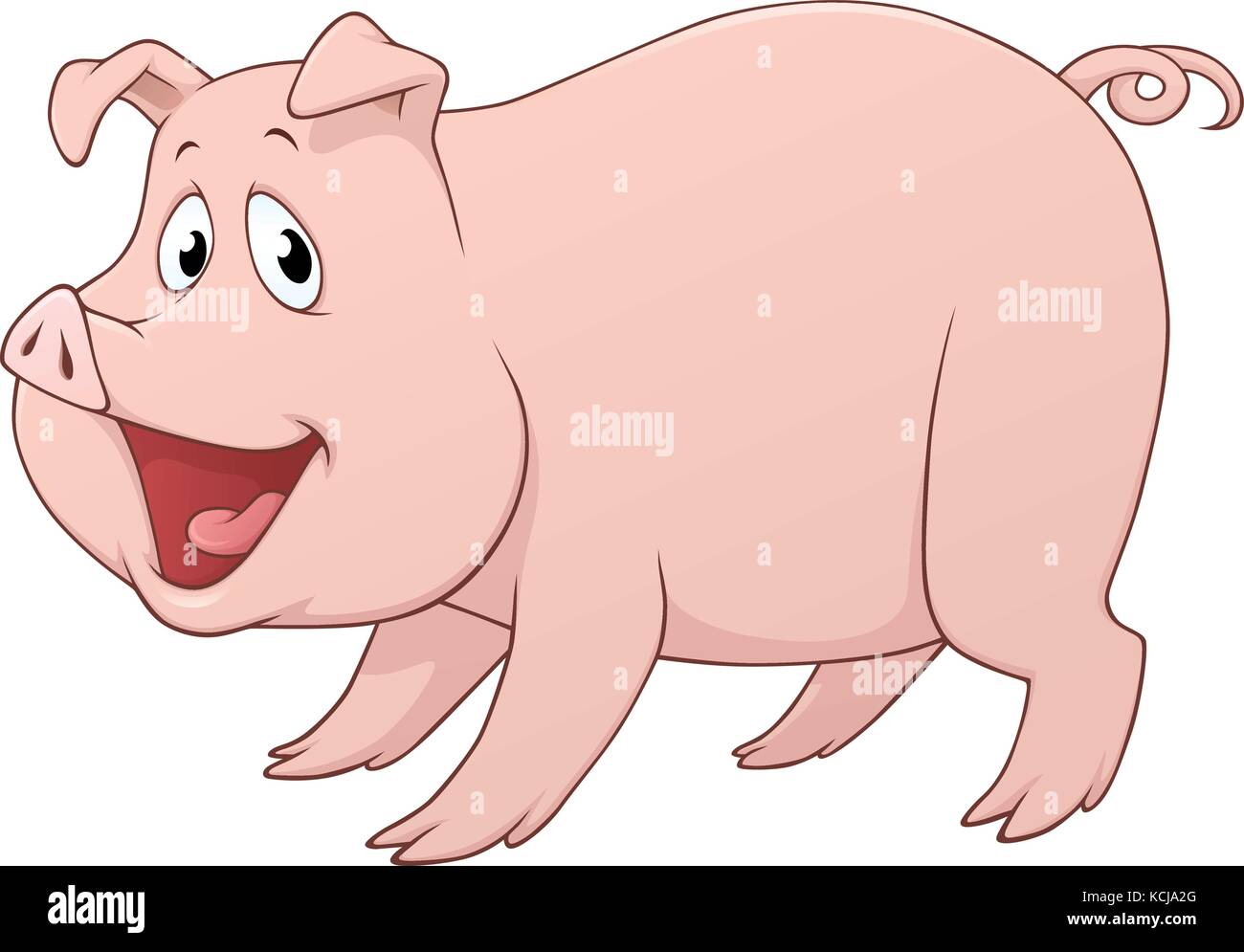 Pig cartoon vector cute Banque de photographies et d’images à haute ...