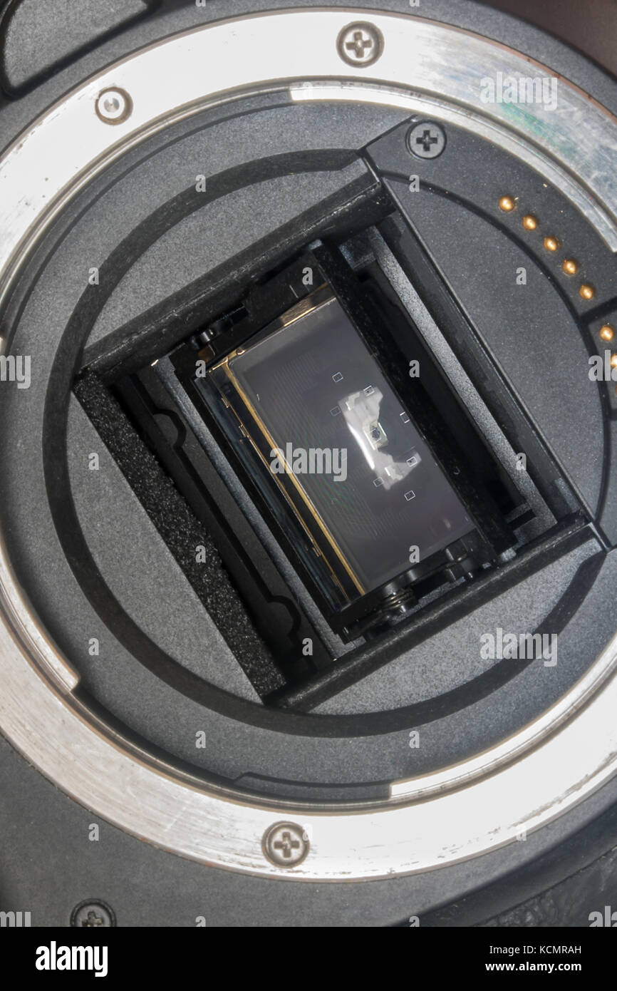 Appareil photo numérique capteur APS-C et monture de close-up. camera ...
