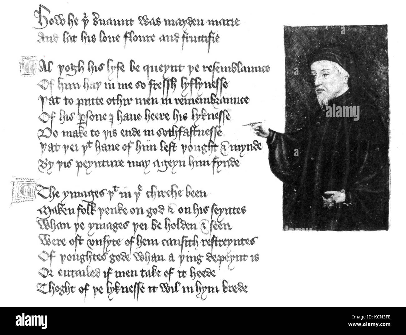 Un portrait historique de Geoffrey Chaucer, le célèbre poète anglais ...