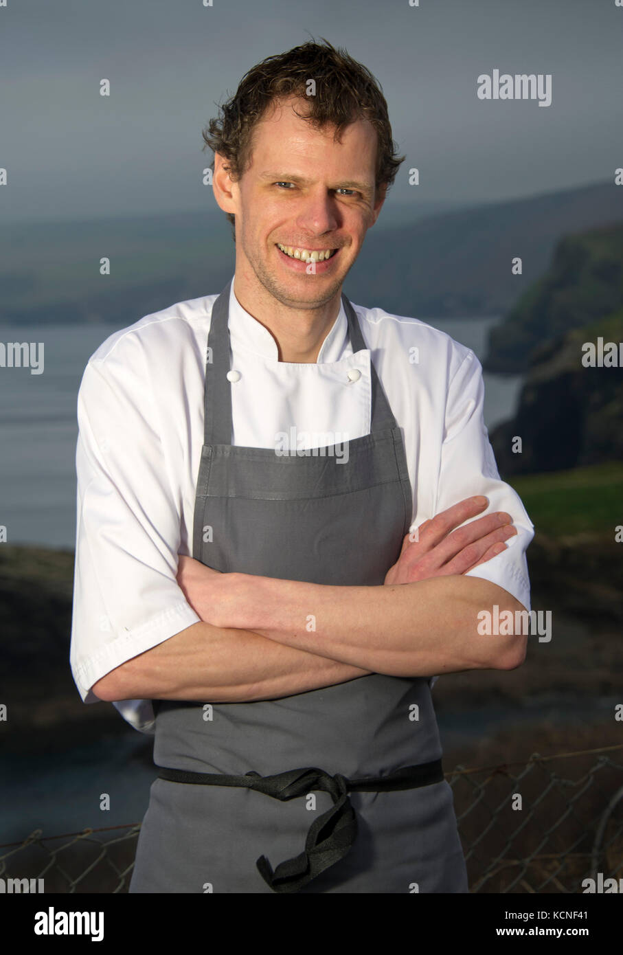 Chris simpson chef à Nathan Outlaw's restaurant, port Isaac, Cornwall ...