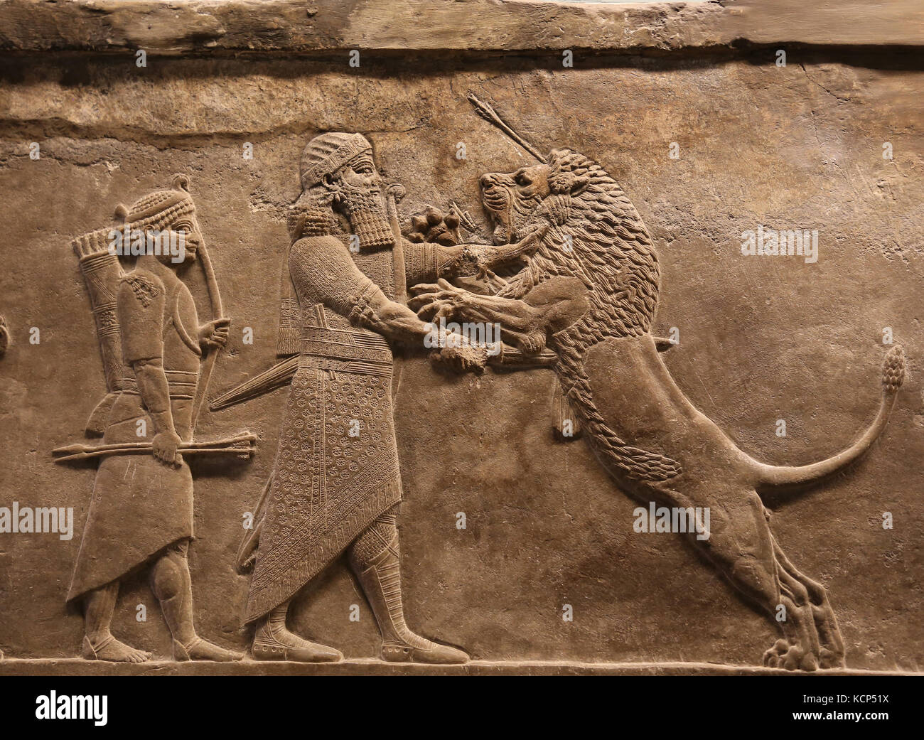 Assurbanipal lion chasse. soulagement. Le néo-assyriens. palais, Ninive ...