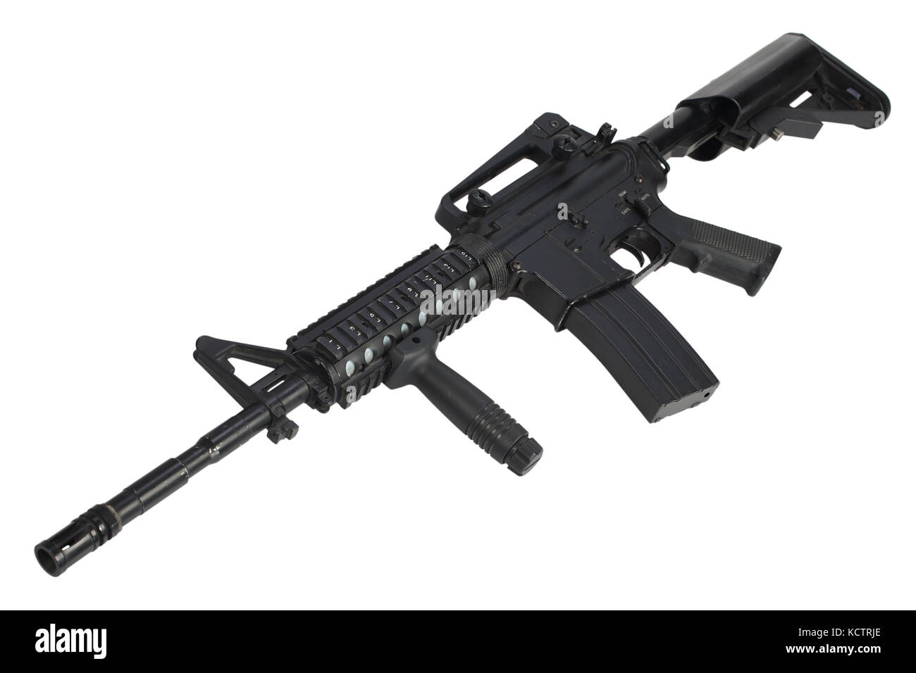 Fusil d'assaut M4 isolé sur fond blanc Photo Stock - Alamy