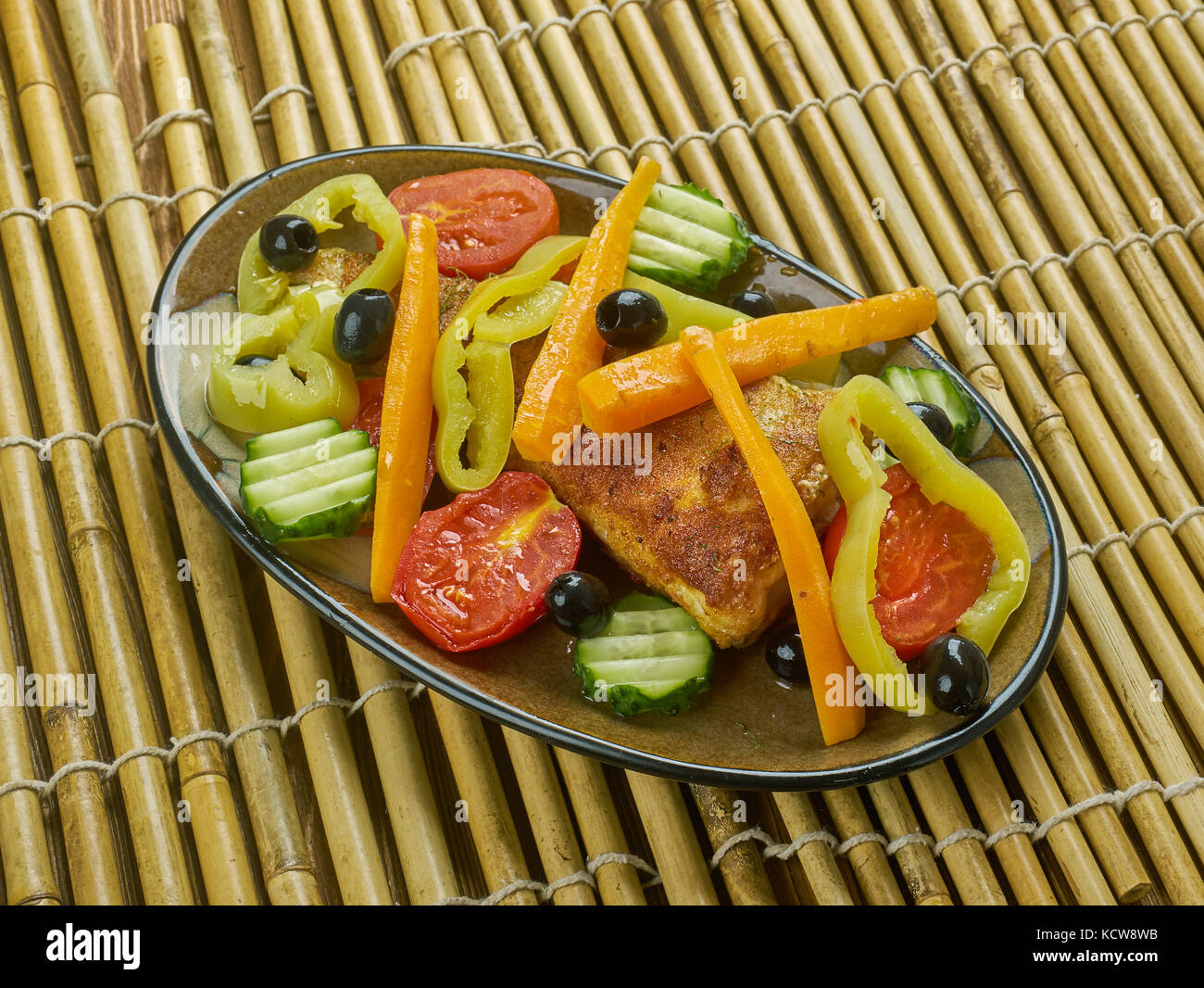 Mqualli - poisson marocain tajine, Close up Photo Stock - Alamy