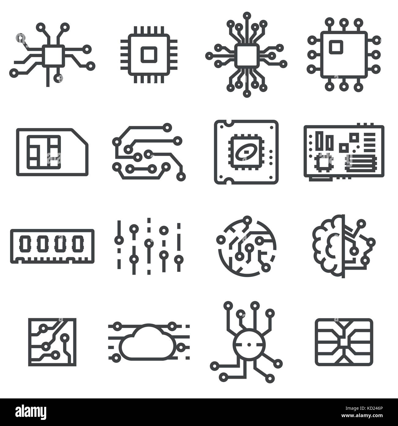 Symboles informatiques Banque d'images vectorielles - Alamy