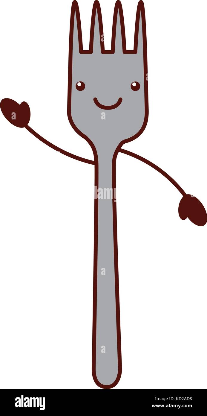 Fourchette cartoon Banque d'images vectorielles - Alamy