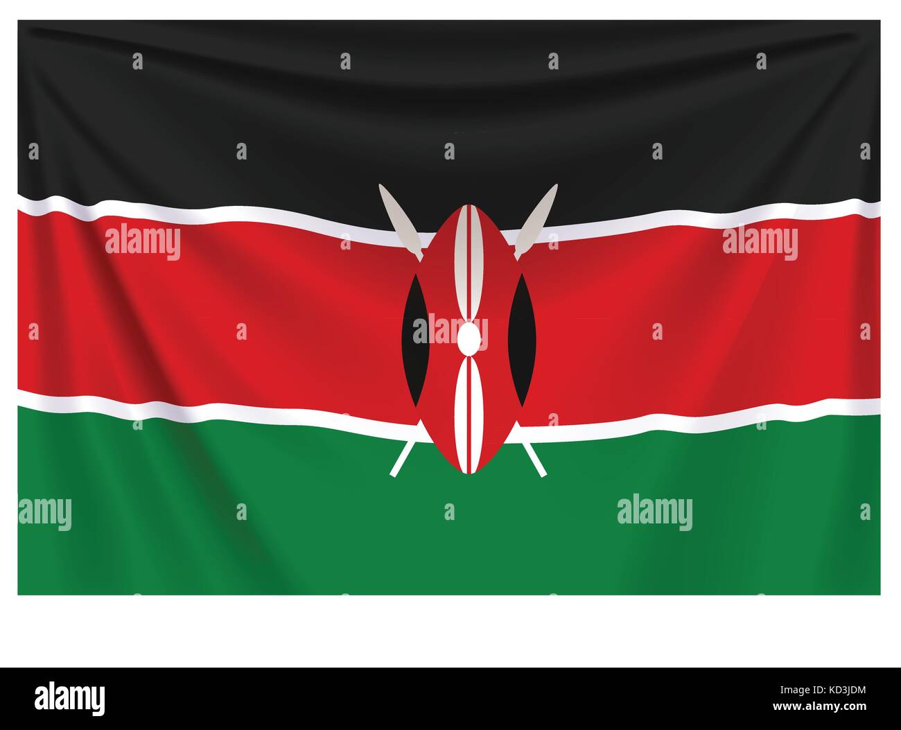 Drapeau officiel du kenya Banque d'images vectorielles - Alamy