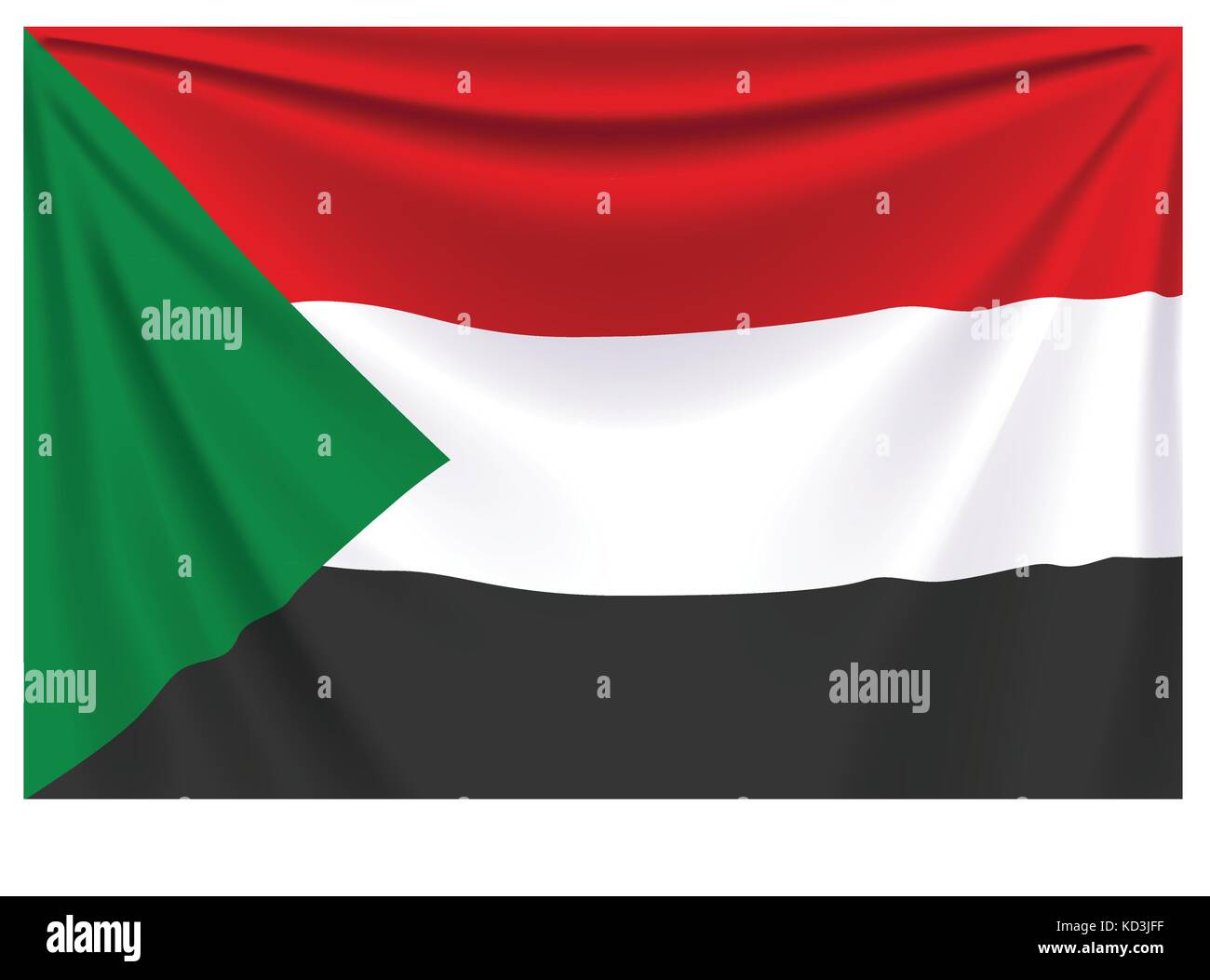 Drapeau national du soudan Banque d'images vectorielles - Alamy