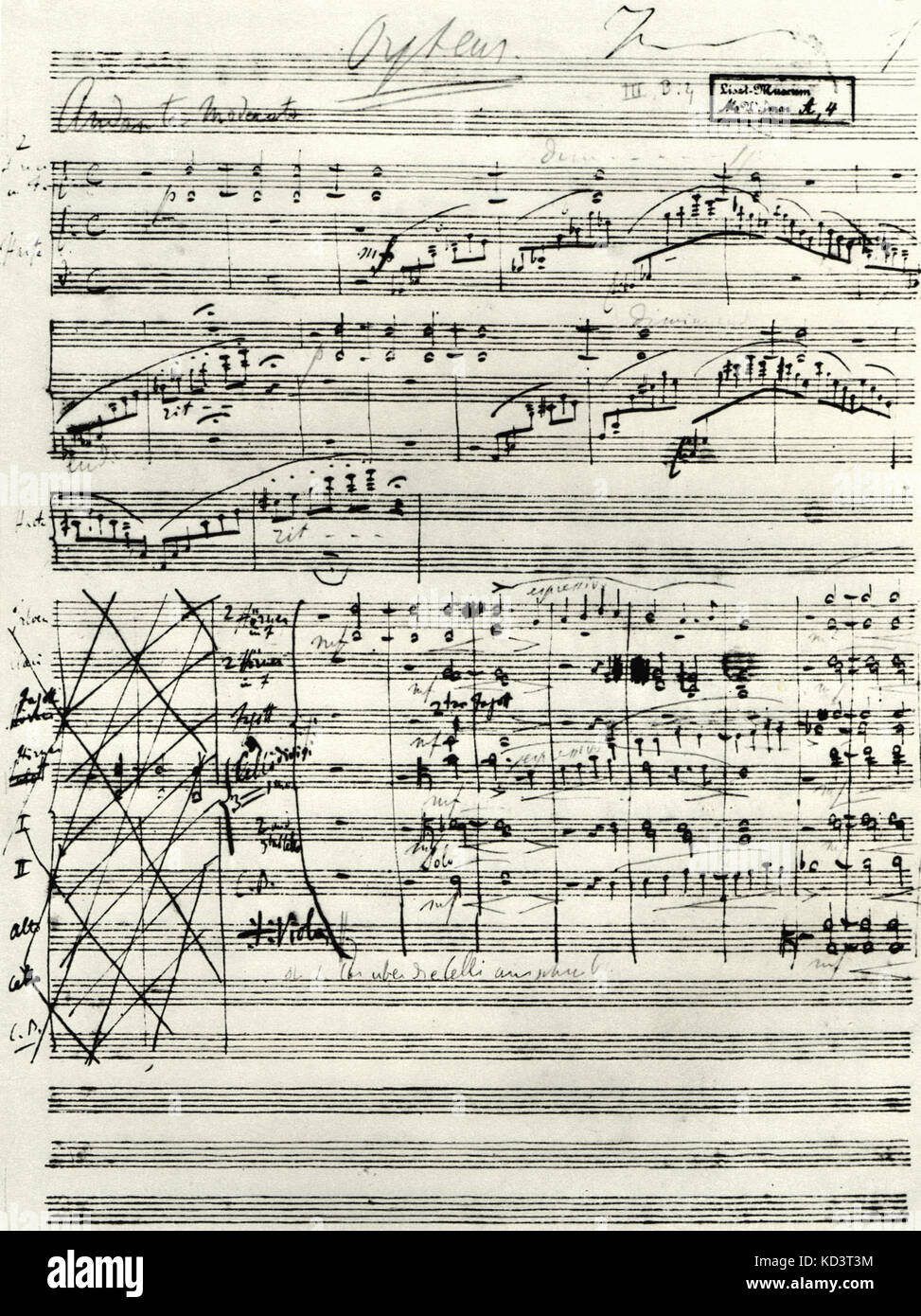 Partition manuscrit main classique Banque de photographies et d’images ...