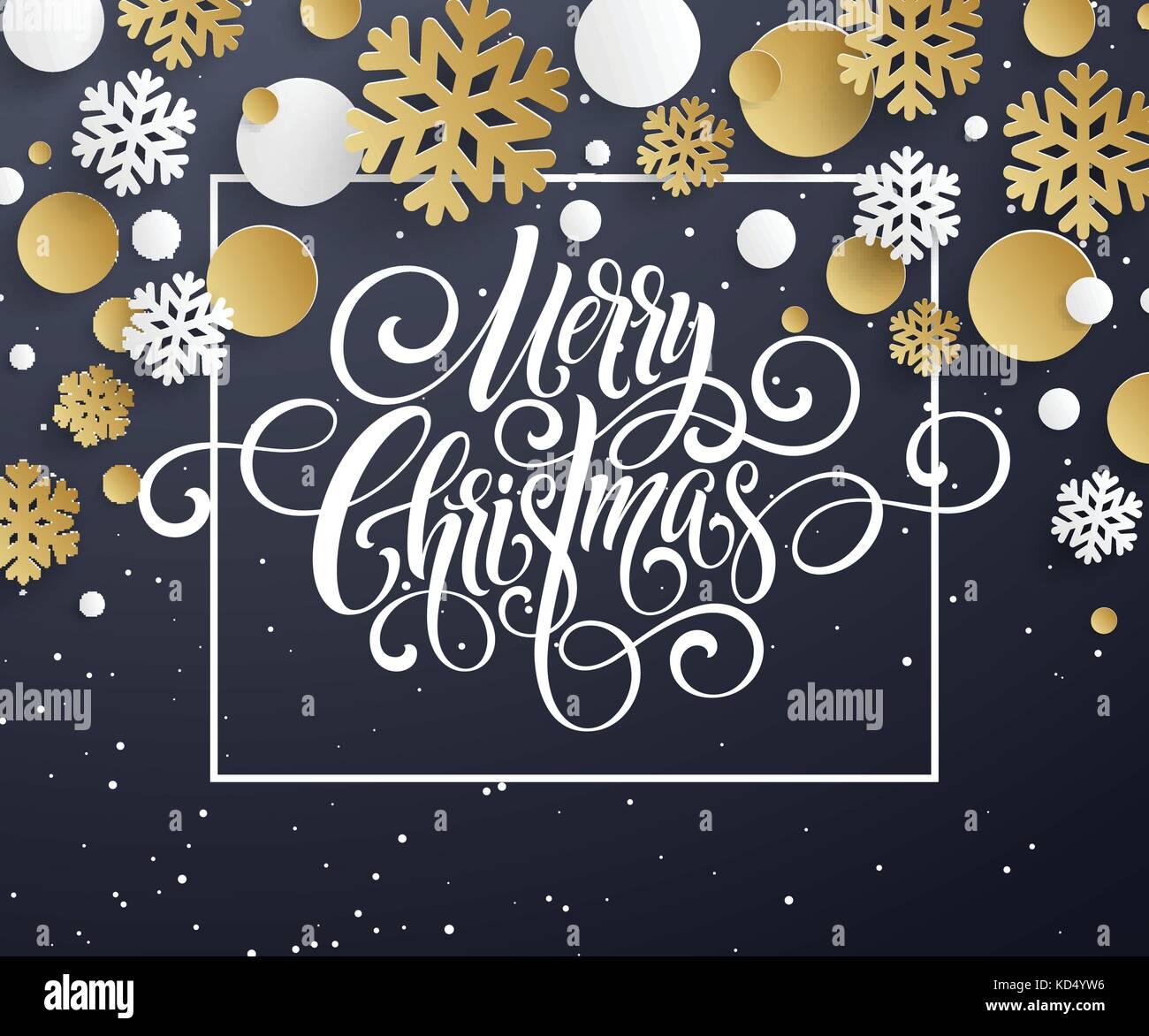 Merry christmas lettering calligraphy greeting Banque de photographies ...