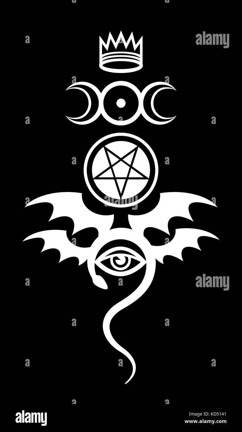 OEIL MAUVAIS (le plus grand maléfique). Emblème de sorcellerie et signe ...