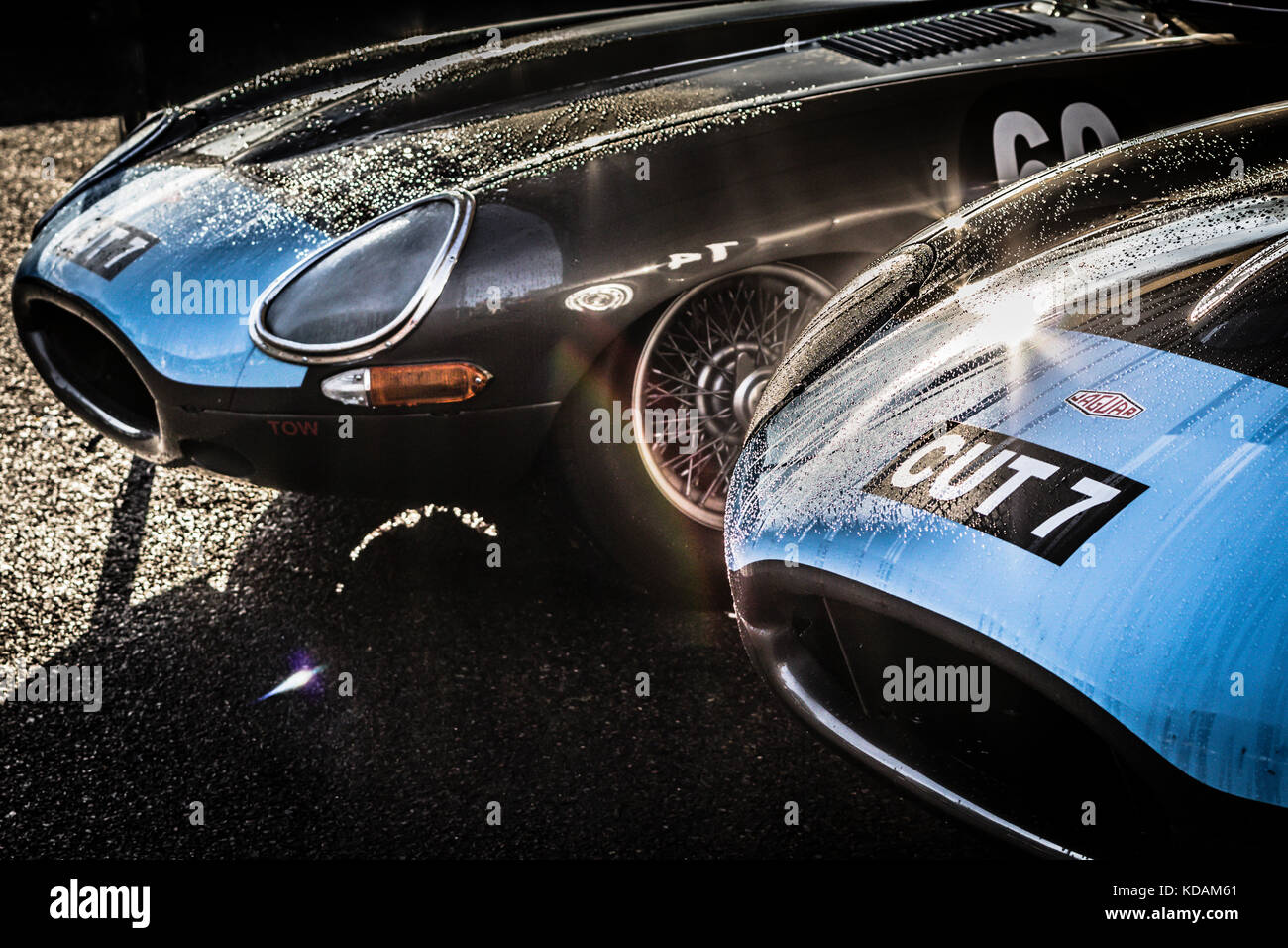 Richard meins' twin 1961 jaguar e-type fhc cut7 racers au Goodwood ...