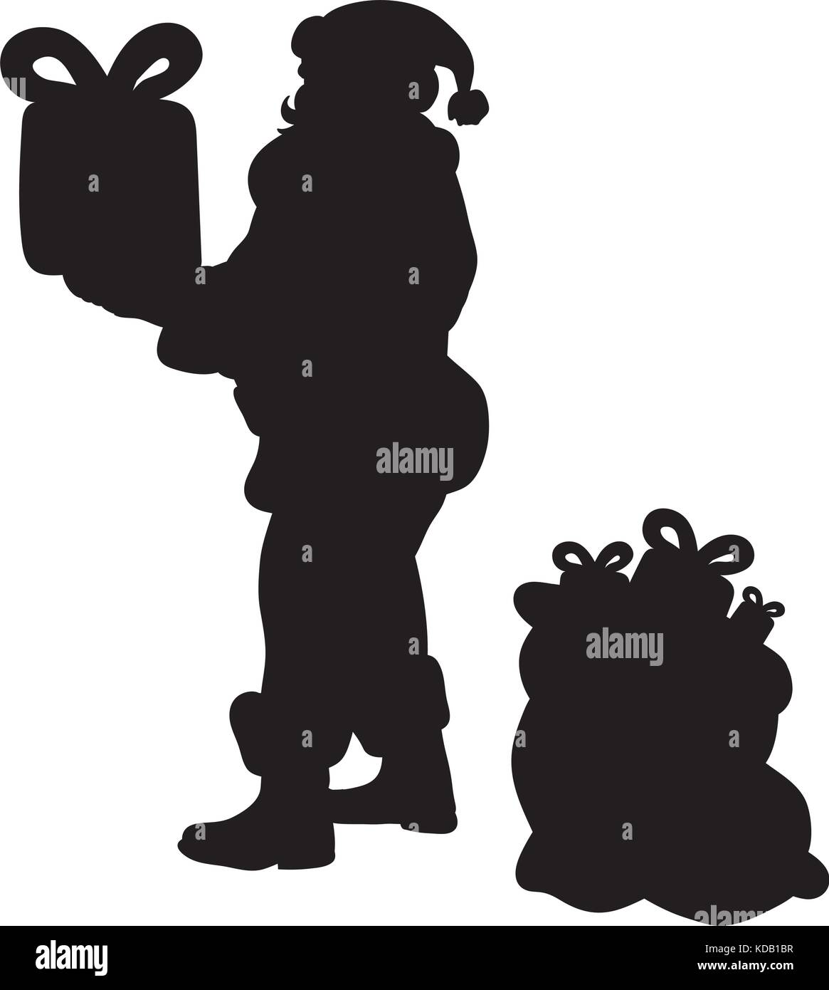 Silhouette père noël de noël. vector illustration Image Vectorielle ...