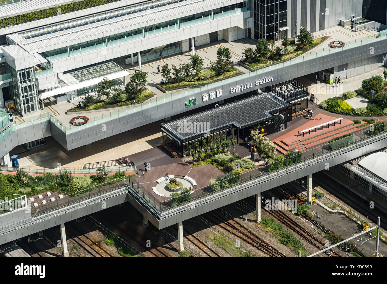 Vue aérienne de la gare de Shinjuku, Tokyo, Japon Photo Stock - Alamy