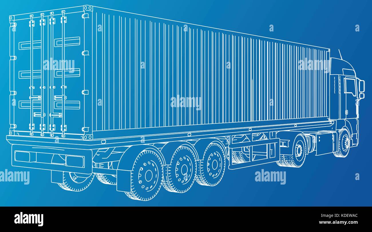 Remorque cargo Banque d'images vectorielles - Alamy