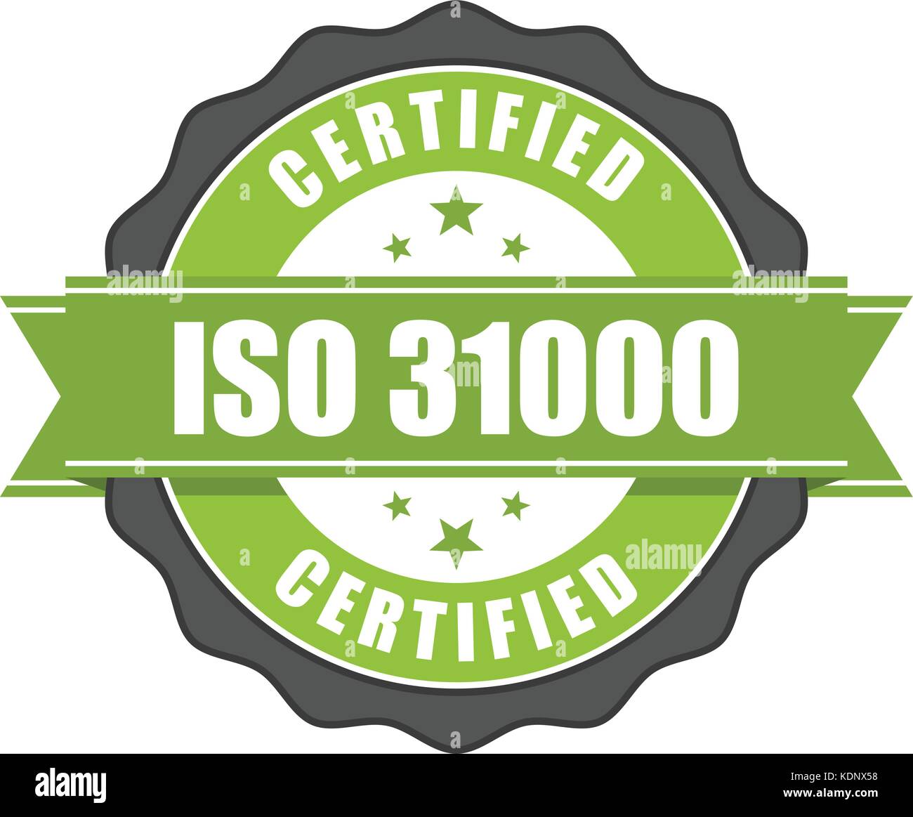 Norme ISO 31000 - gestion des risques d'un insigne de certificat Image ...