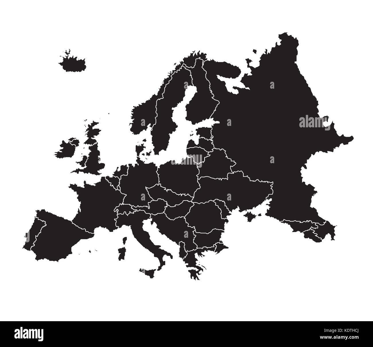 Mapa del vector de europa Banque d'images vectorielles - Page 2 - Alamy