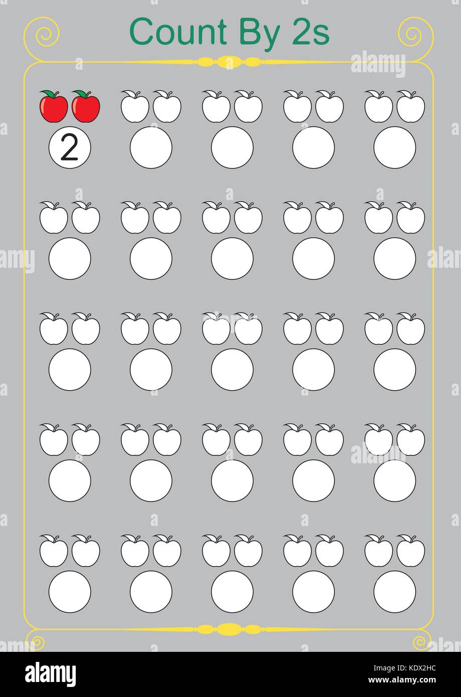 Compter par 2, écrire les numéros manquants, feuille de comptage skip ...