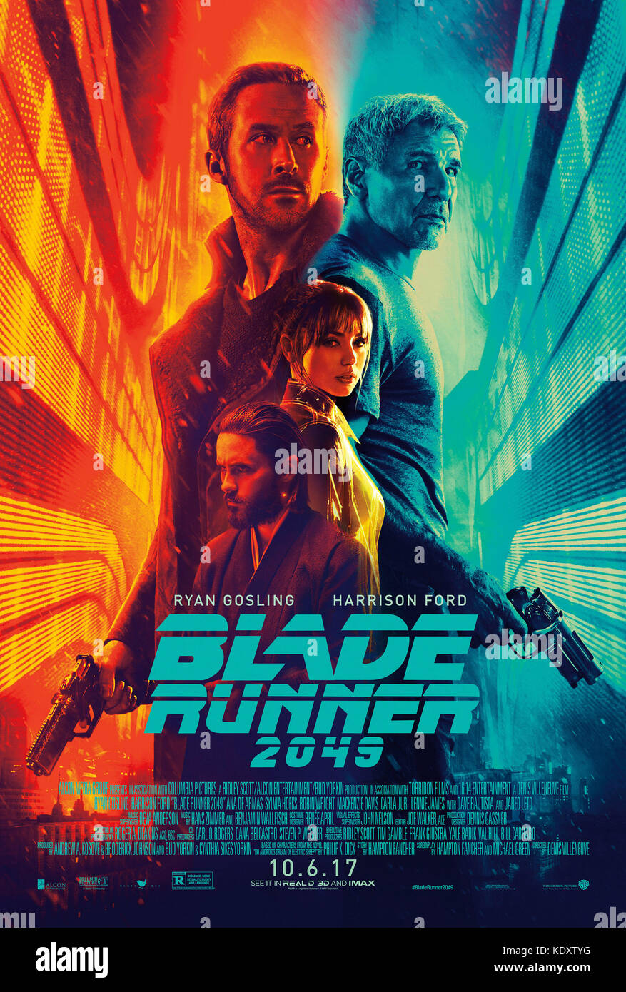 LAME RUNNER 2049, affiche américaine, de haut, Ryan Gosling, Harrison ...