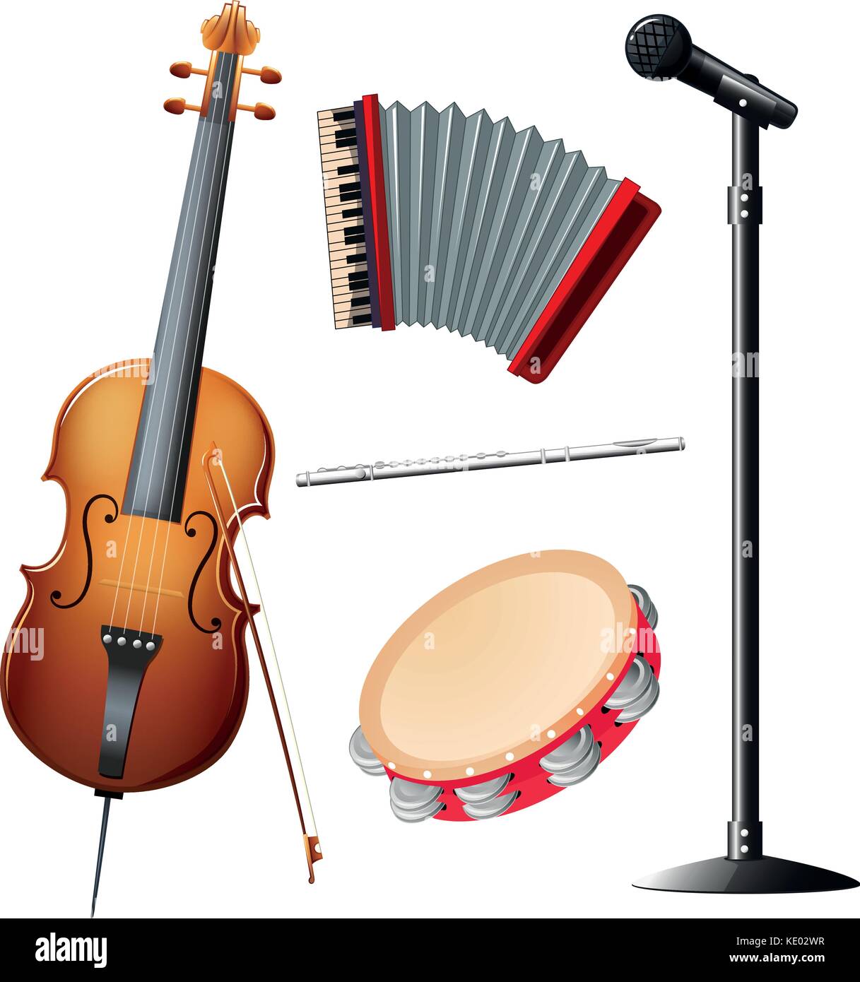 Différents types d'instruments de l'illustration Image Vectorielle ...