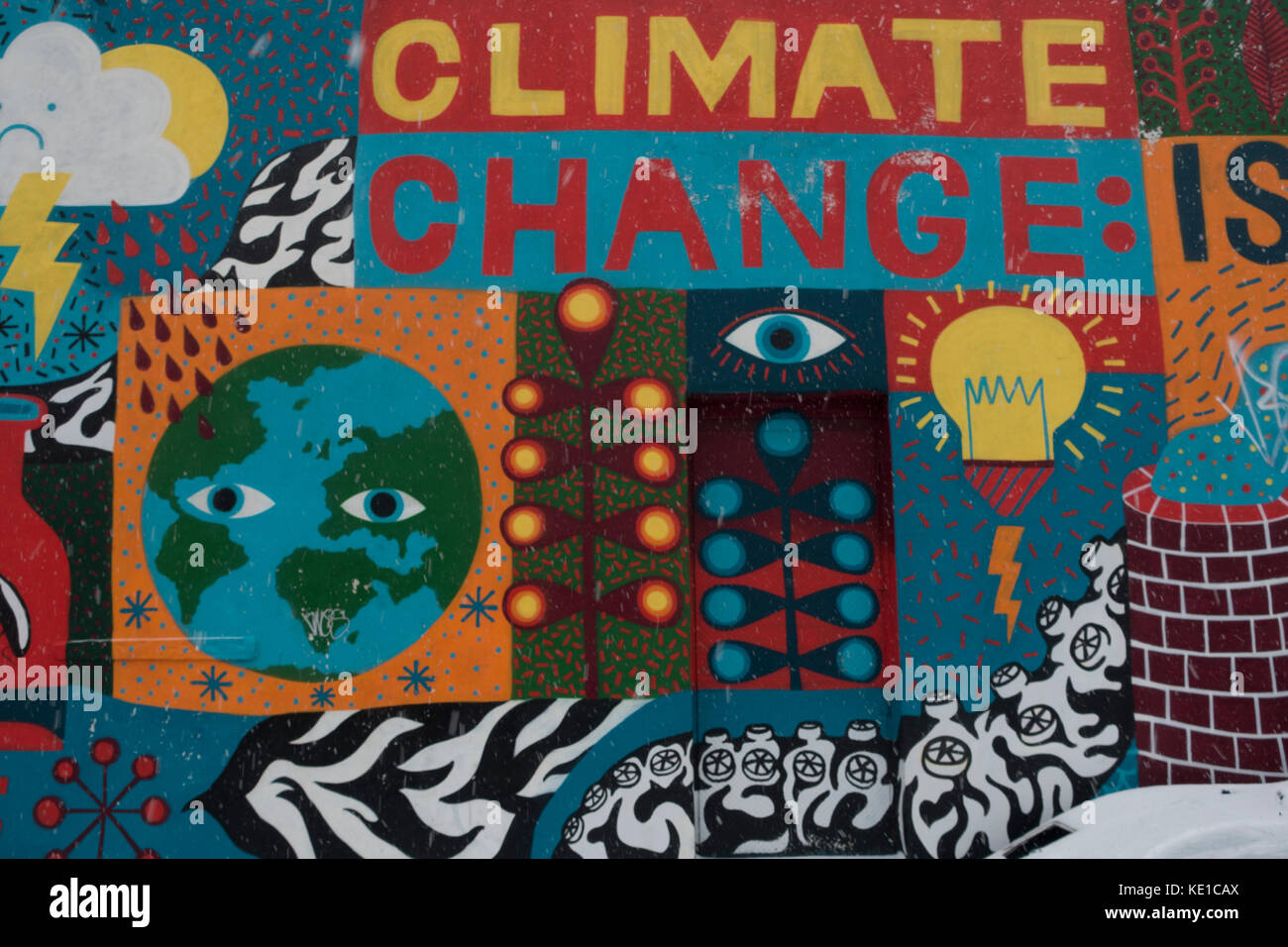 Murale sur le changement climatique Banque de photographies et d’images ...