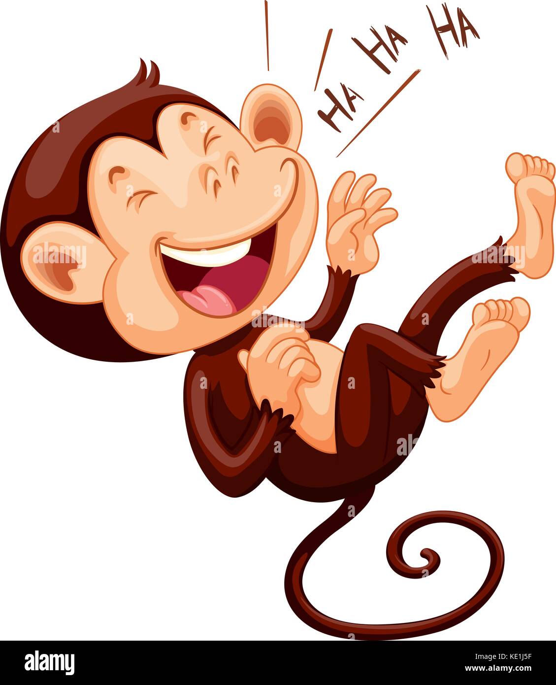 Singe rire Banque d'images vectorielles - Alamy
