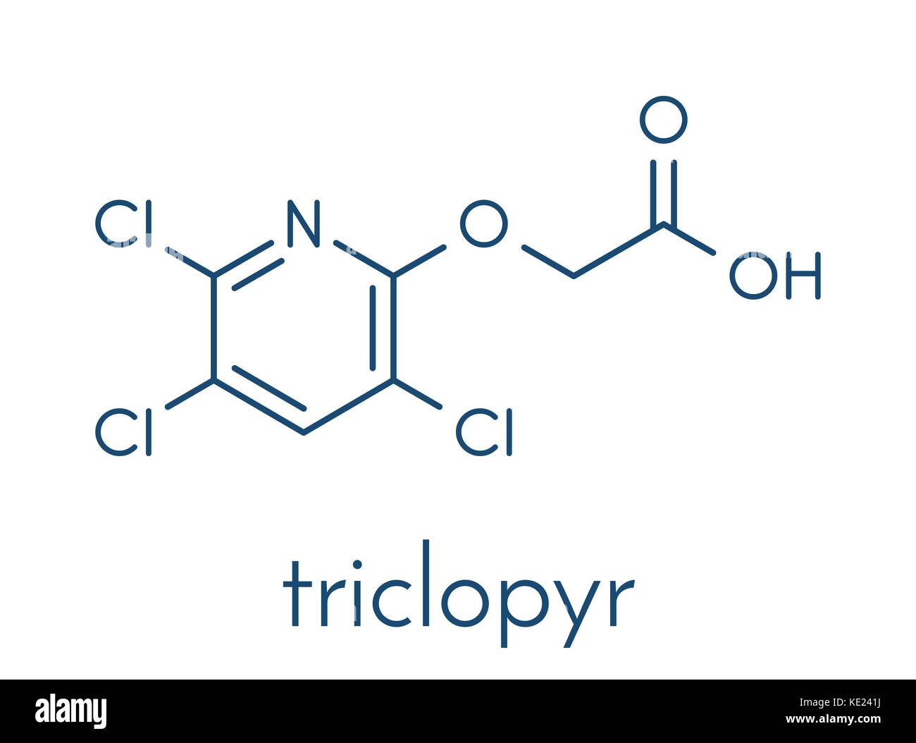 Le triclopyr (herbicide herbicide anti-dicotylédones) molécule. formule ...