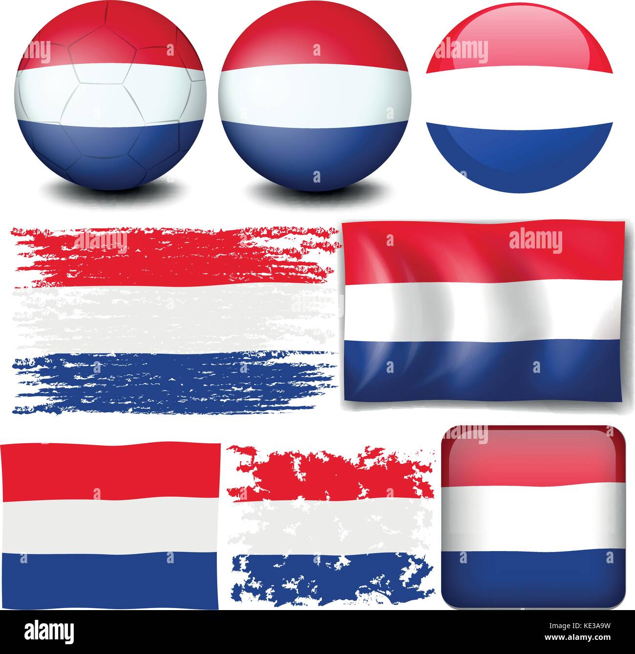 Drapeau nederland Banque d'images vectorielles - Alamy