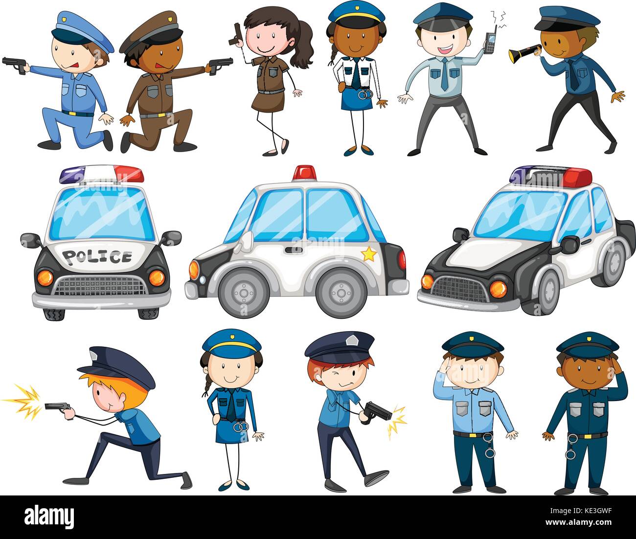Dessin police car Banque d'images vectorielles - Page 3 - Alamy