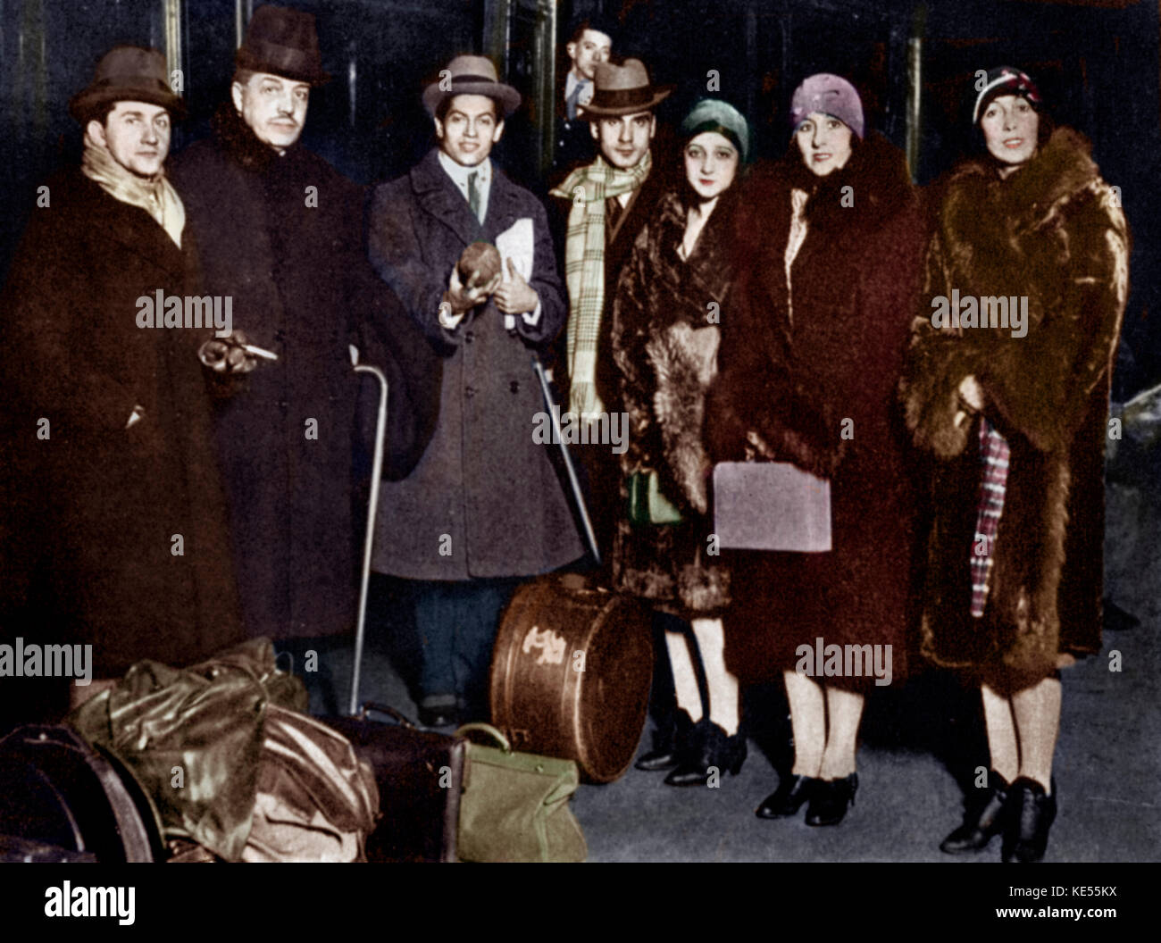 Serge Diaghileff / Diaghilev (deuxième à gauche), russe impresario ...