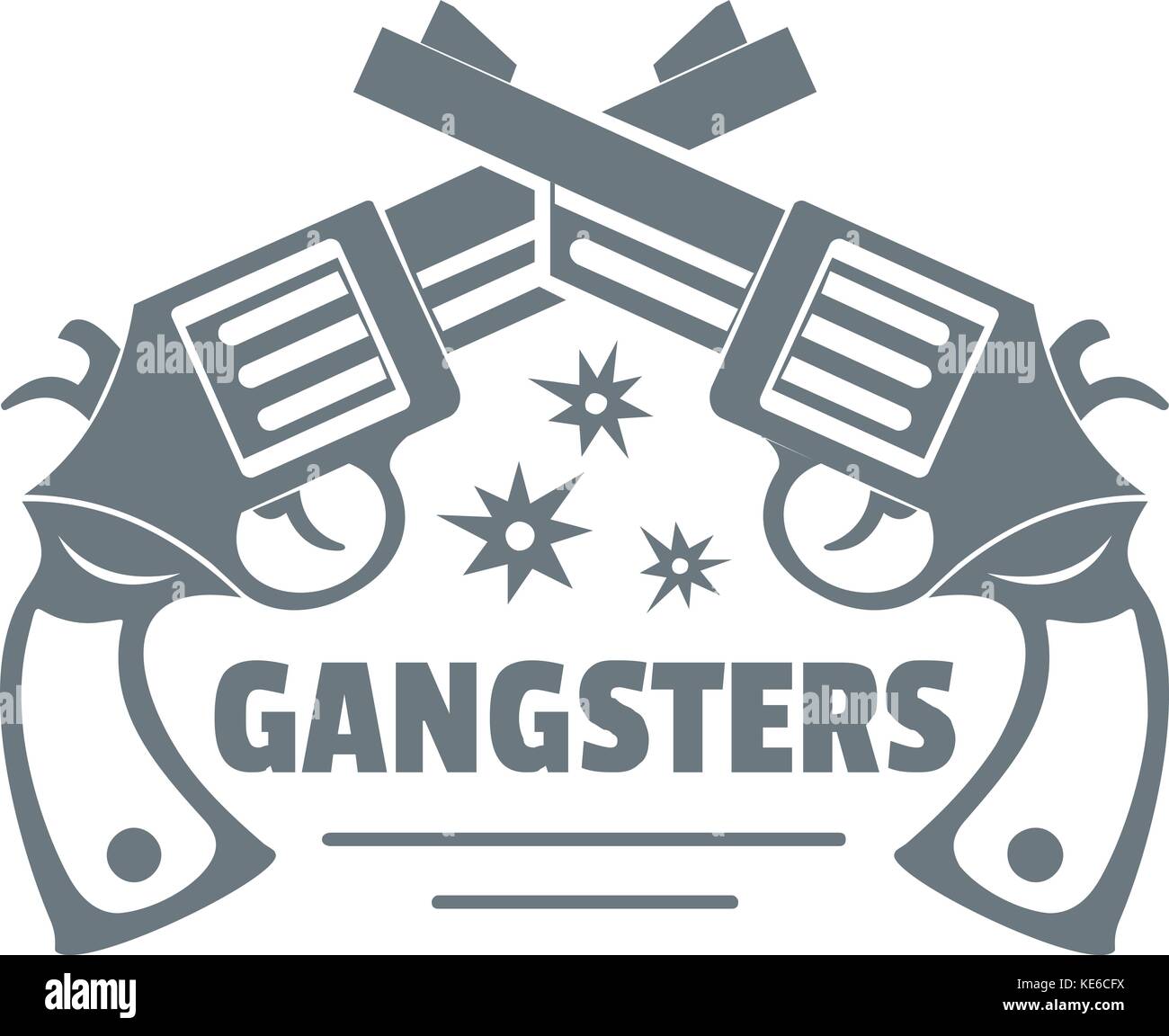 Logo de gangsters, esprit vintage Image Vectorielle Stock - Alamy