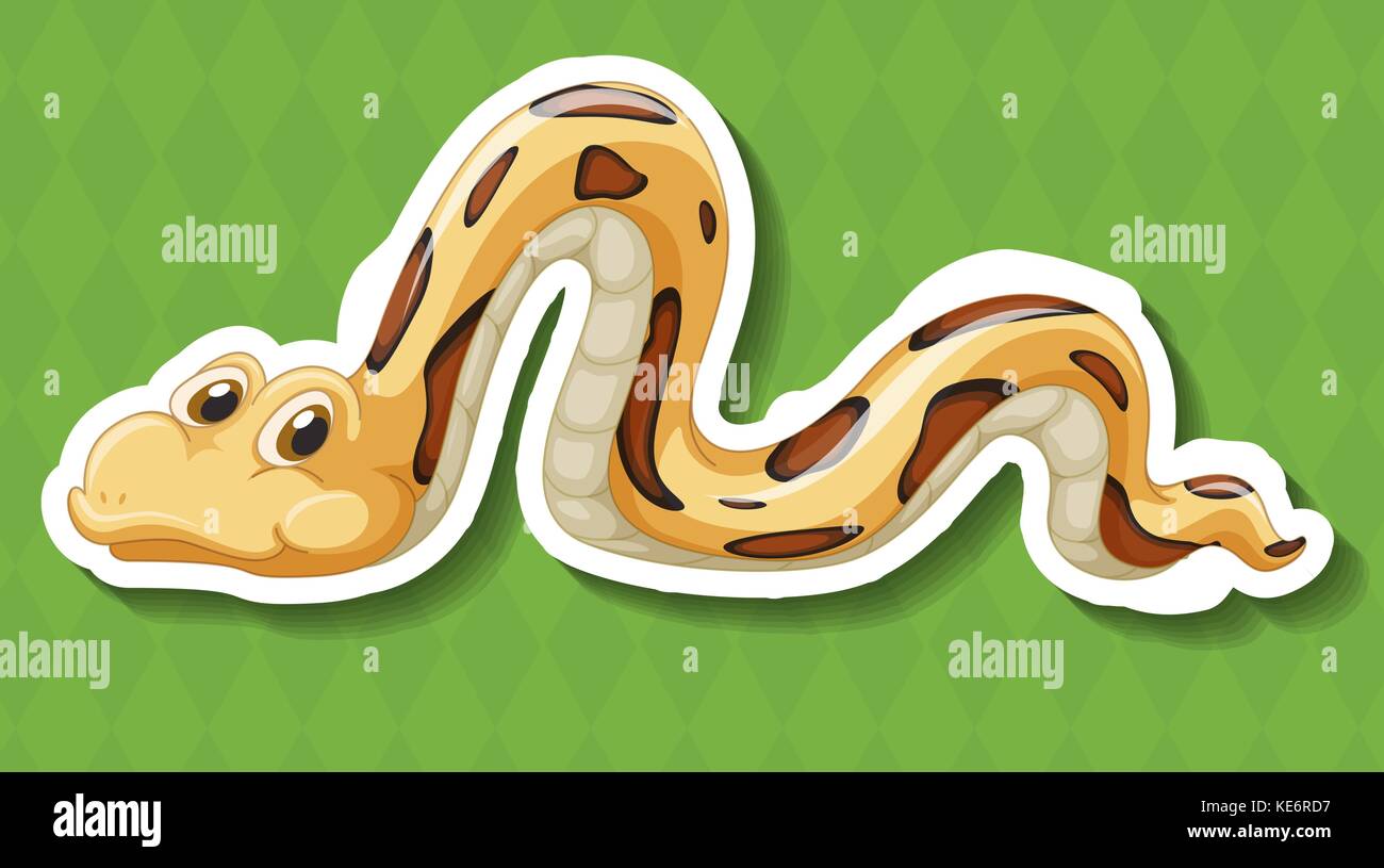 Serpent rampant sur le sol Banque d'images vectorielles - Alamy