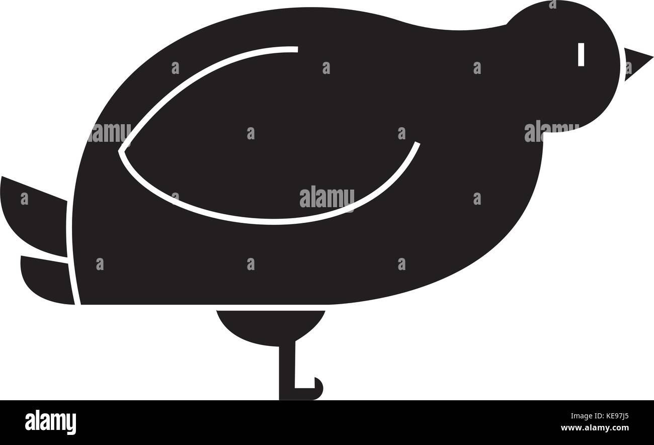 Dove, icône de caille, vector illustration, signe sur fond isolé Image ...