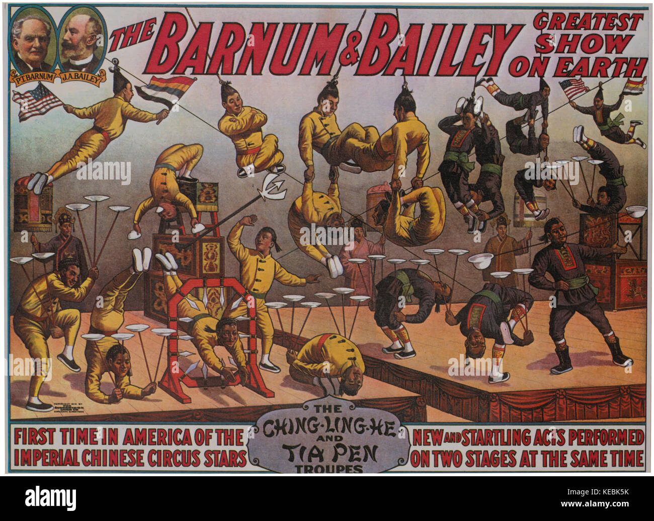 Barnum et Bailey plus grand spectacle sur terre, le ching-ling-il et ...